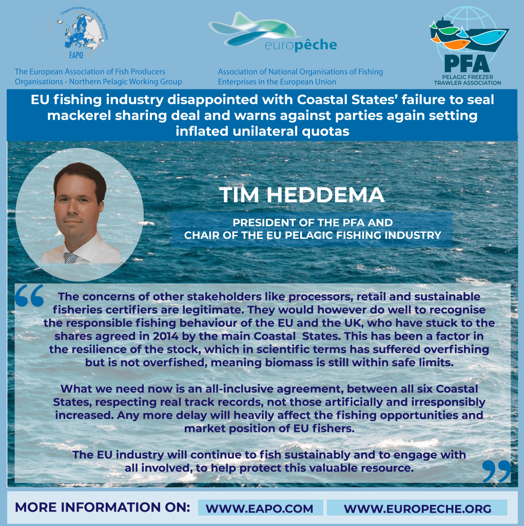 EU fishing industry disappointed with Coastal States’ failure to seal ...